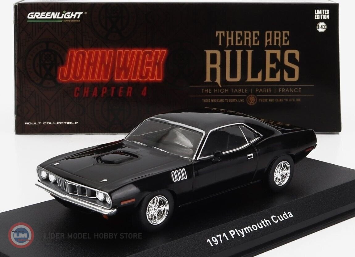 Greenlight - 1:43 1971 Plymouth Cuda - John Wick Chapter 4 (2023) - 1. ...