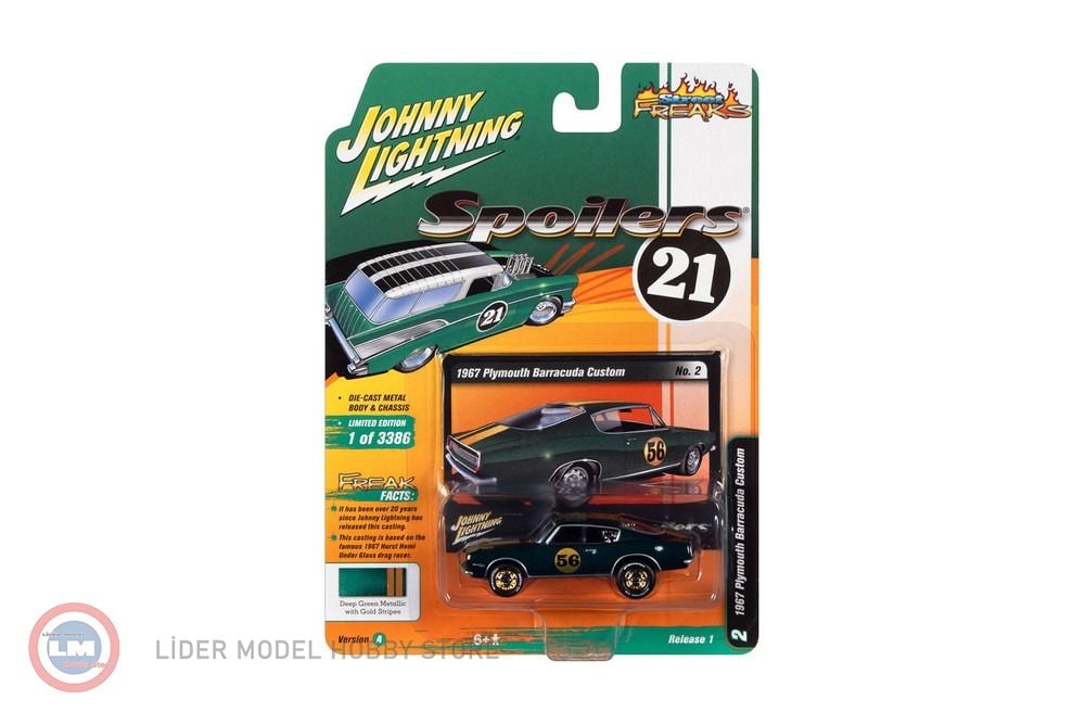 Johnny Lightning - 1:64 Johnny Lightning 1967 Plymouth Barracuda Custom - Spoilers - 800,82 TL ...