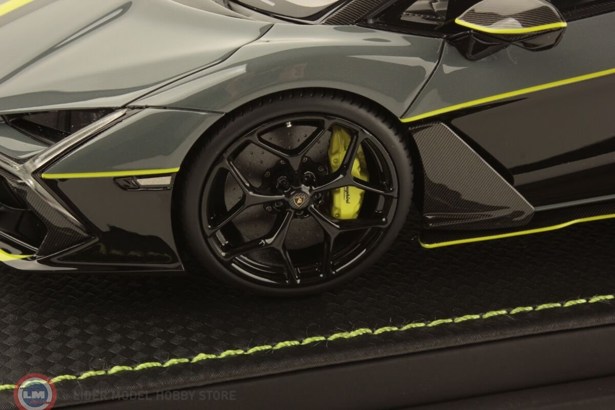 MR Collection - 1:18 MR Collection 2023 Lamborghini Revuelto #63 Grigio Telesto with Nero Noctis ...